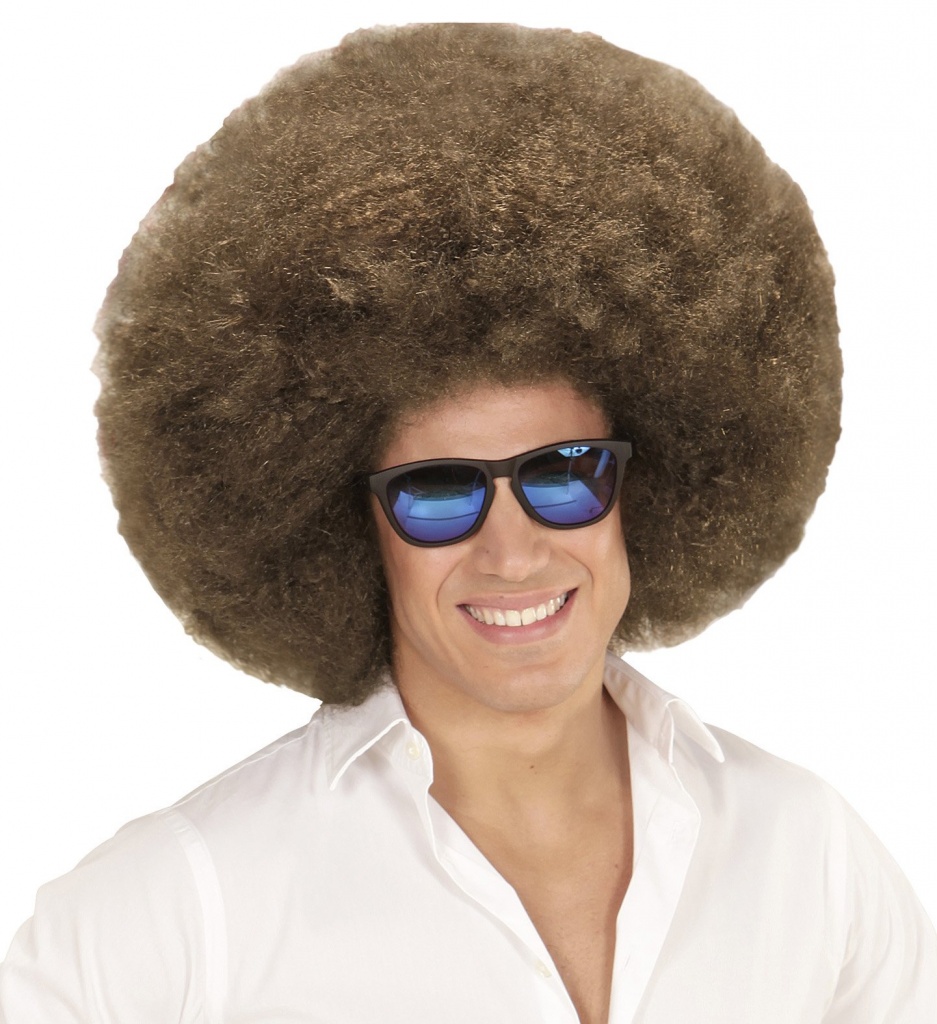 Paruka hnědá big Afro | www.svetkarnevalu.cz